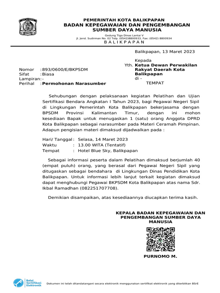 Surat Narsum Ke DPRD | PDF