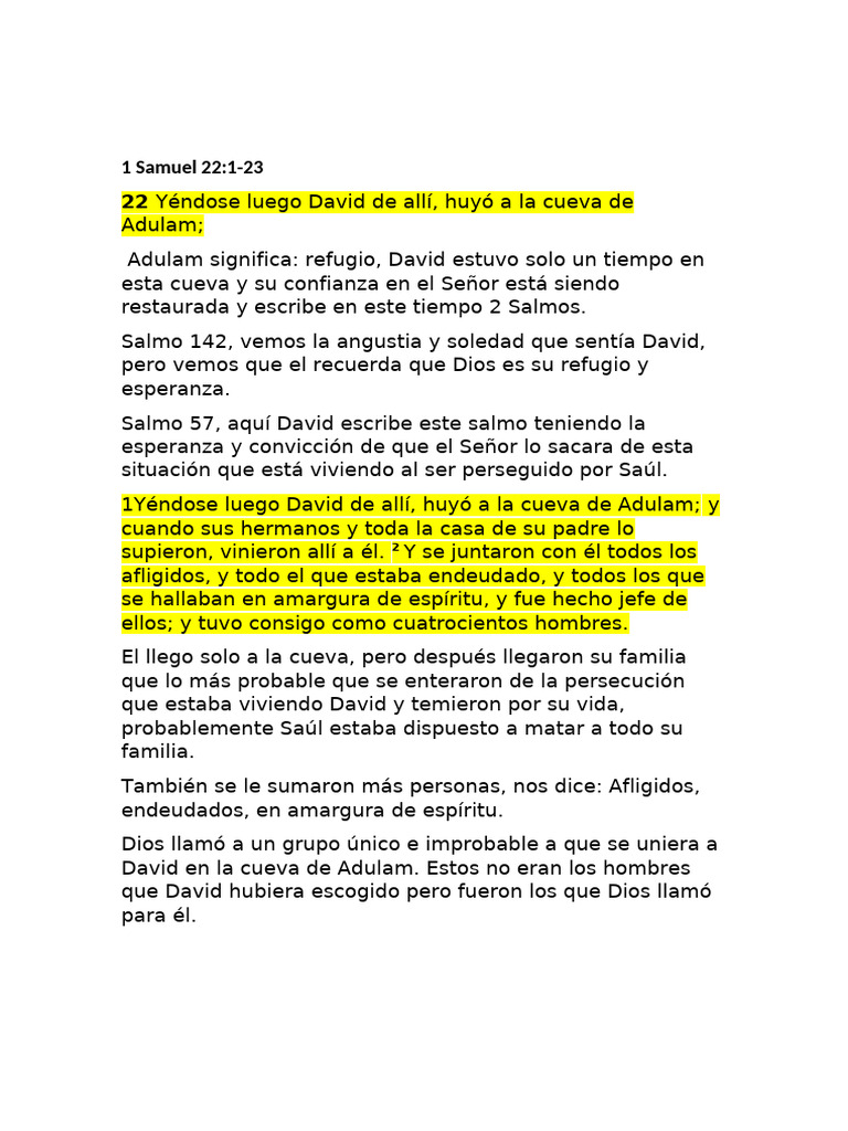 1 Samuel 22 | PDF