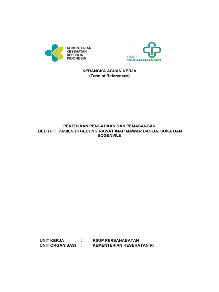 KAK Pengadaan Lift Dahlia Bogenvil, Cempaka Soka | PDF