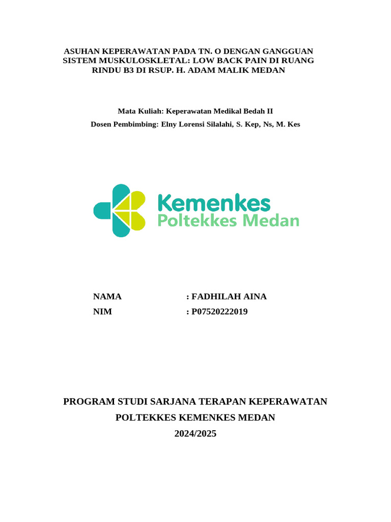 LP Askep LBP Fix 2 | PDF | Analgesic | Science & Mathematics