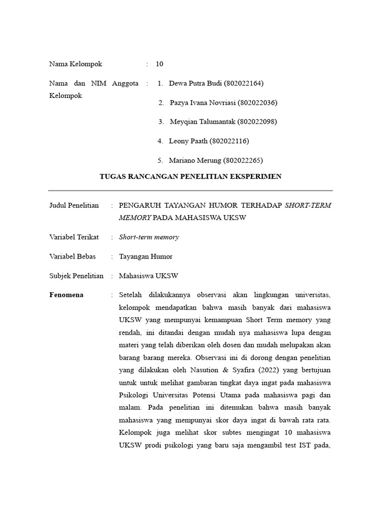 Revisi Modul Intervensi - Nama Kelompok 10 | PDF