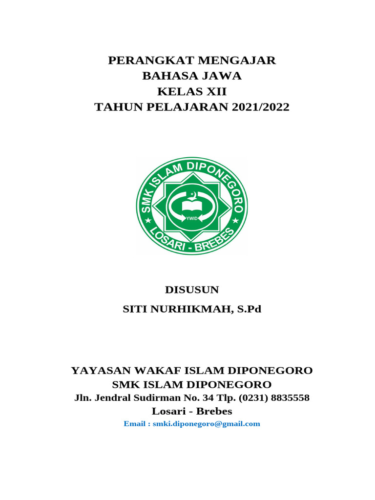 Cover Perangkat Mengajar | PDF