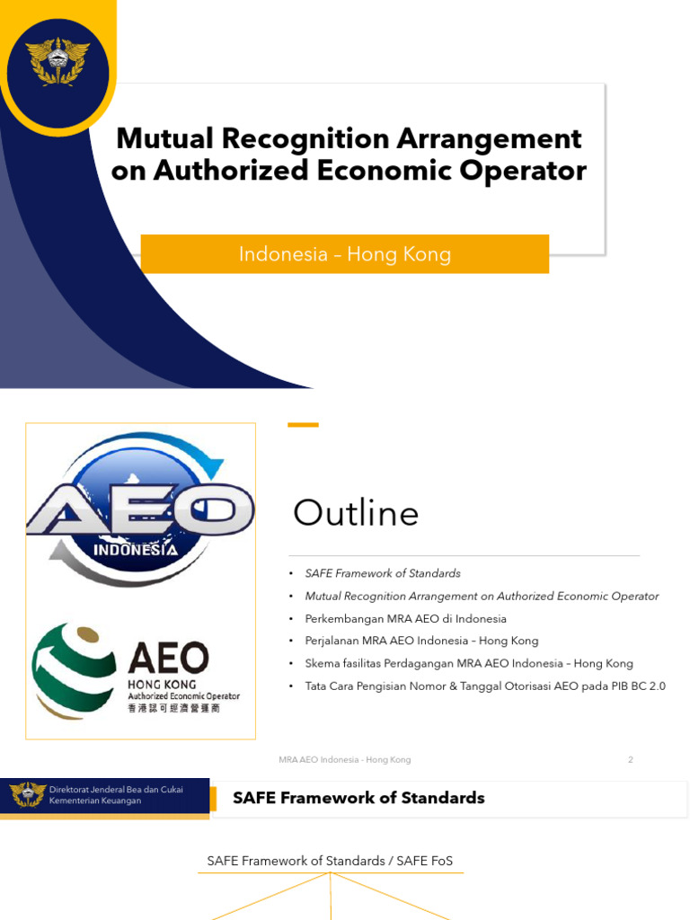 Bahan Paparan MRA AEO ID-HK | PDF