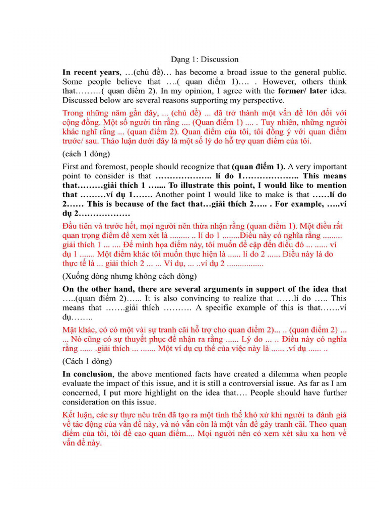 VSTEP Writing Task-2 | PDF