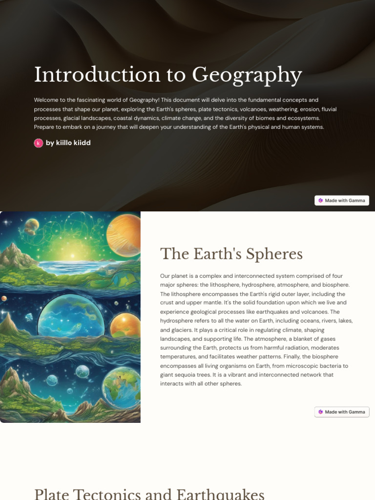 Introduction To Geography | PDF