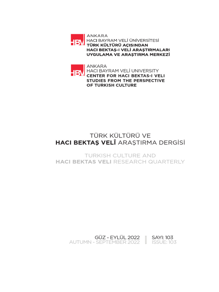 Haci Bektas Veli Nin Tasavvuf Dusuncesin | PDF