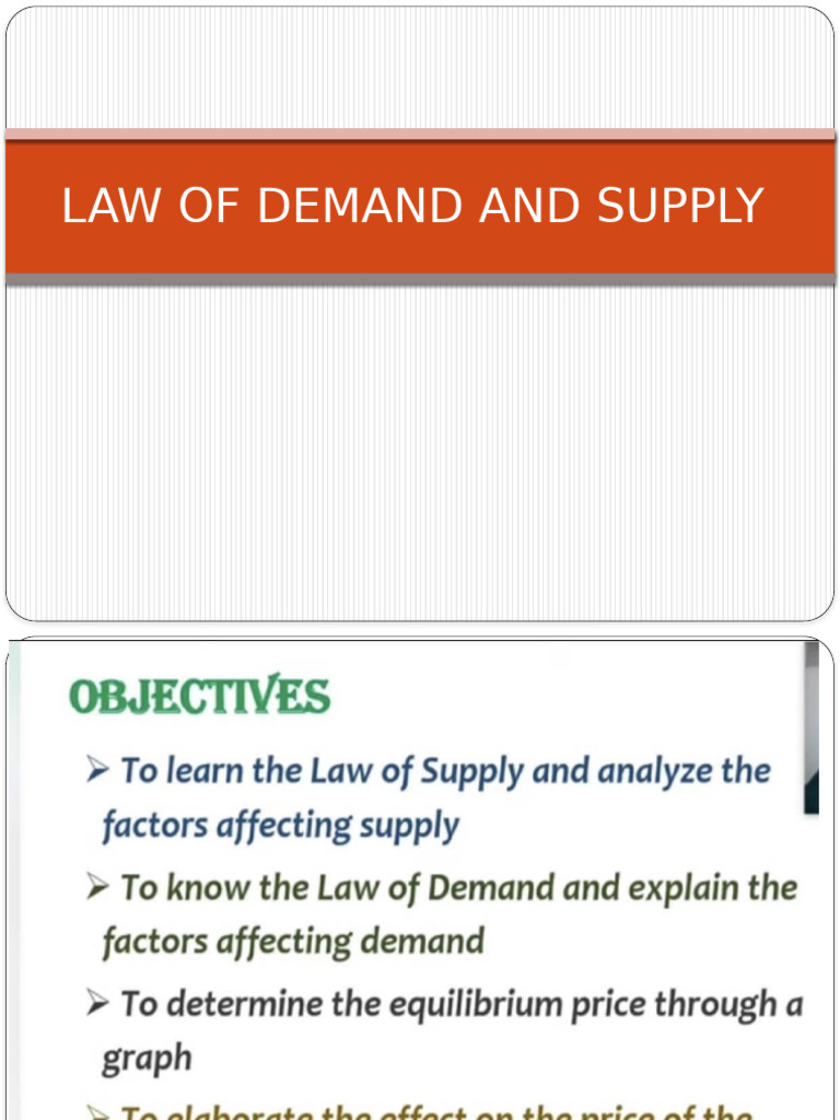 Law of Supply and Demand | PDF