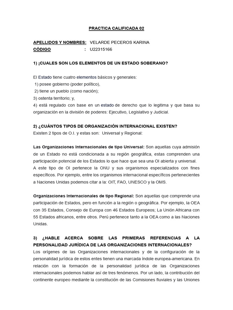 Practica Calificada 02 | PDF