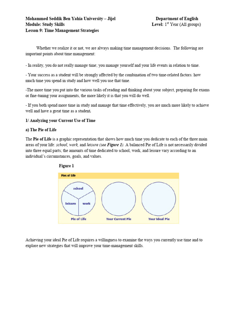 Lesson 9 Time Management Strategies | PDF