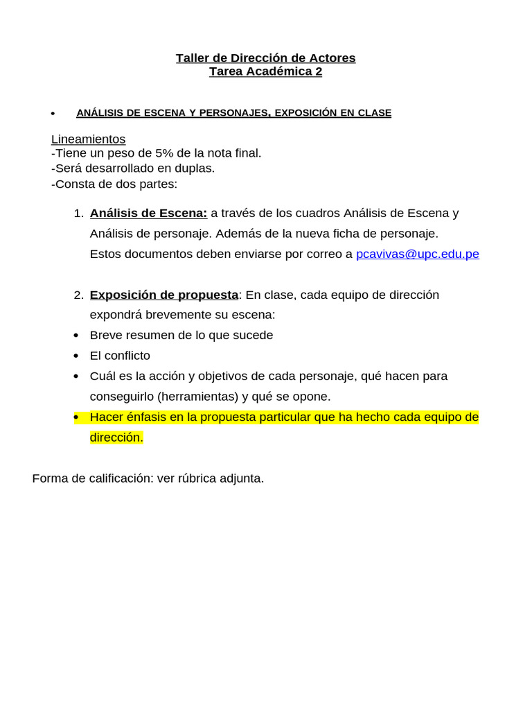 TA2 Indicaciones y Rúbrica | PDF