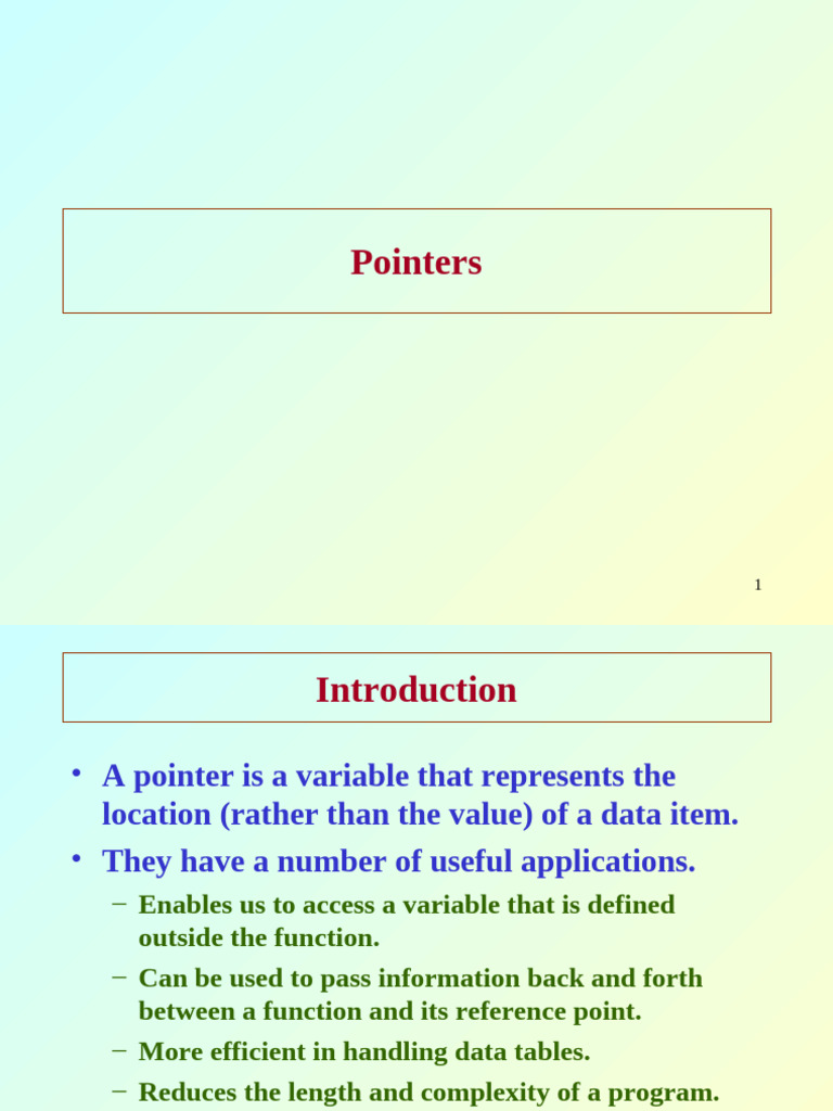 Pointers | PDF