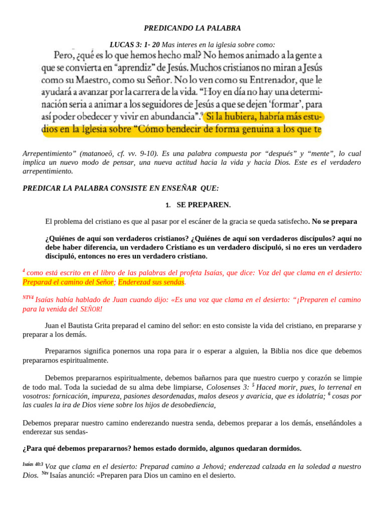 Lucas 3. 1-20 | PDF