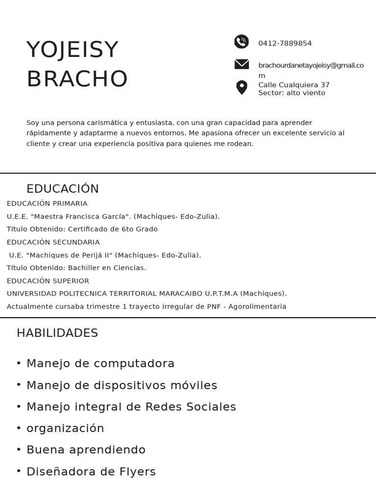 Curriculum Profesional Sin Foto Sencillo Blanco y Negro_20240901_175013 ...