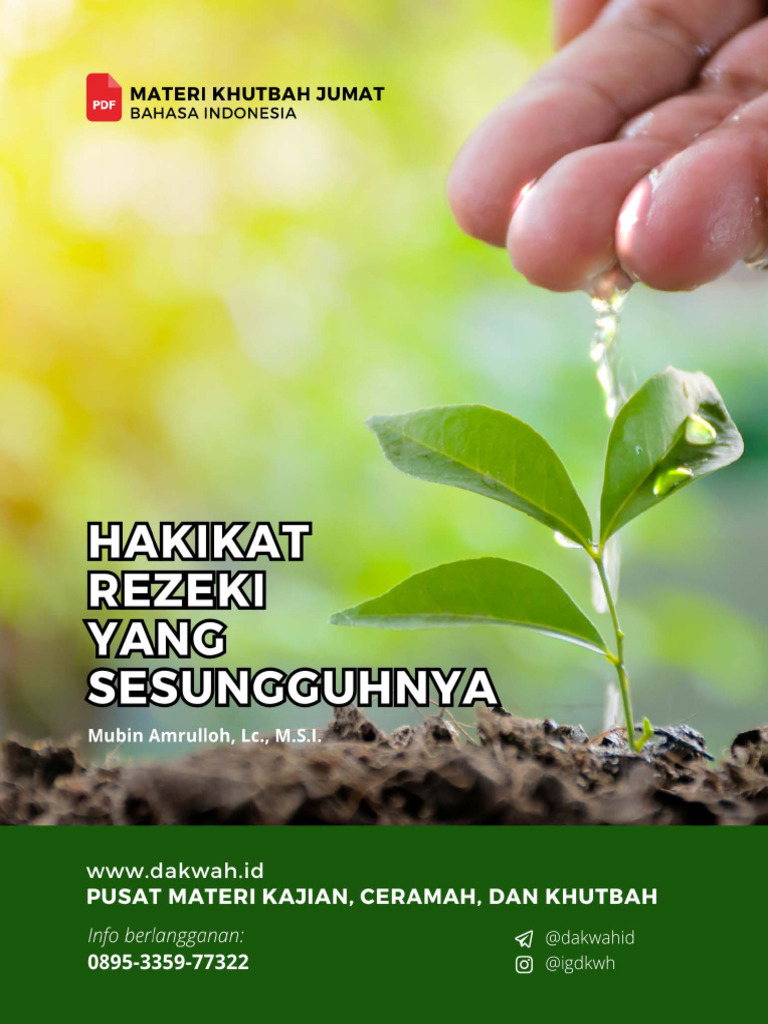 Khutbah Jumat Singkat I Juli 24 - Hakikat Rezeki Yang Sesungguhnya ...