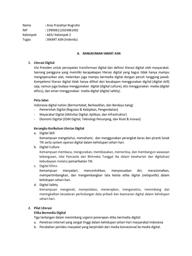 Tugas Individu SMART ASN | PDF