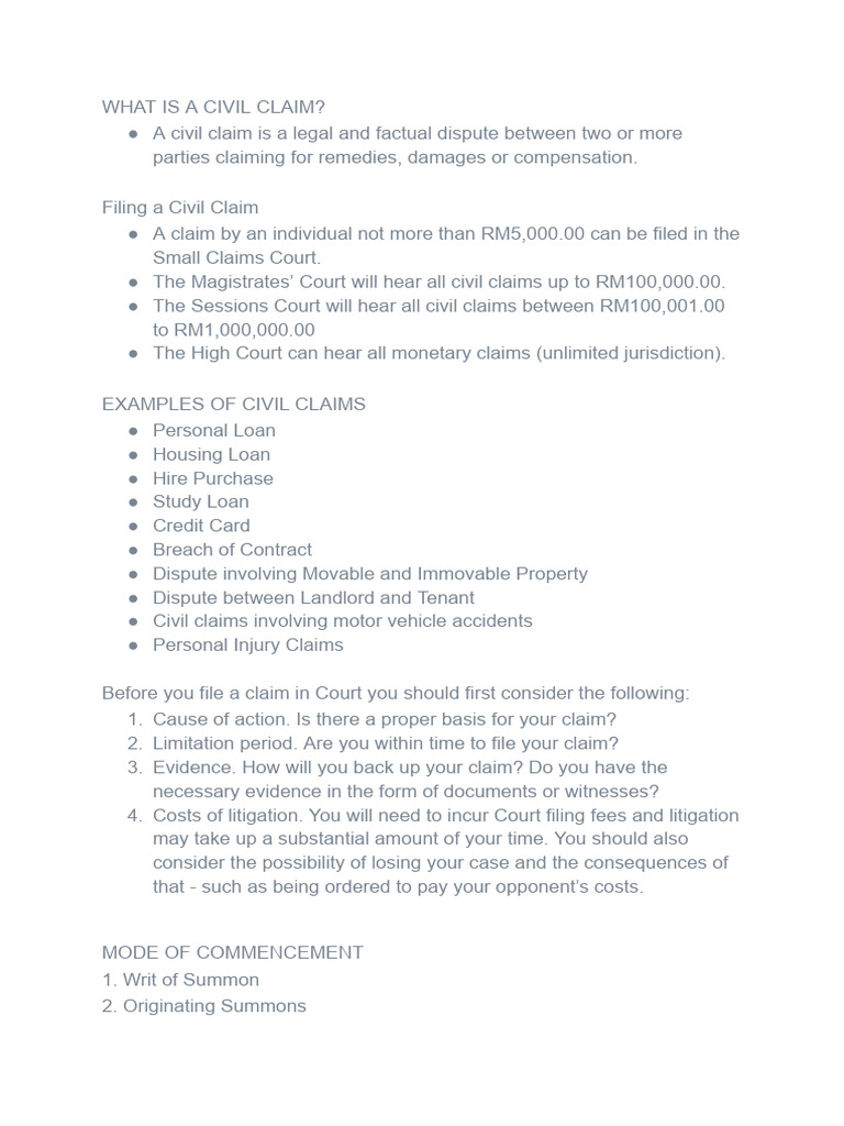 Civil Procedure | PDF