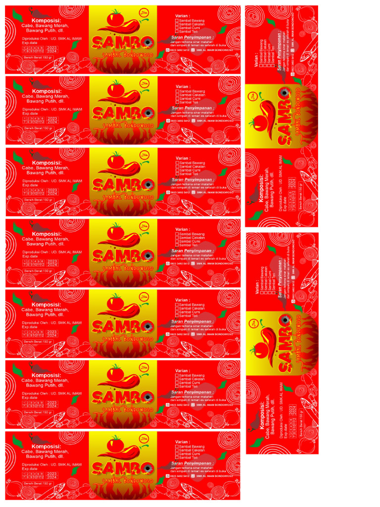 Cetak Stiker Sambal | PDF Cetak Stiker Sambal | PDF