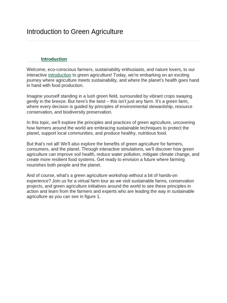 Green Agriculture - Sustainable Farming Practices For Future Farmers ...