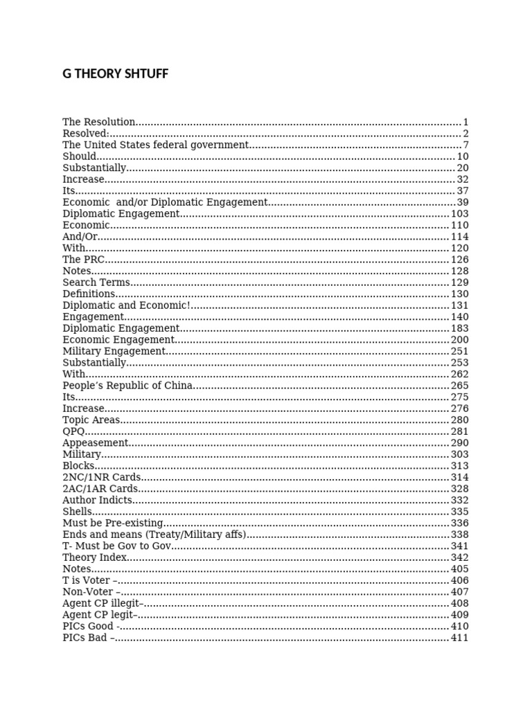 G Theory Shtuff | PDF