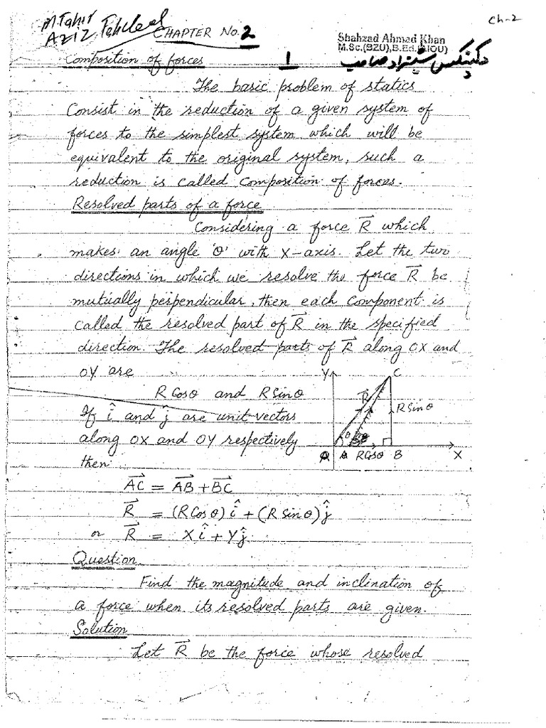 Mechanics Lecture Notes 01 | PDF
