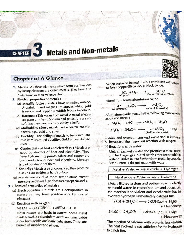 Metals and Non-Metals Summary | PDF