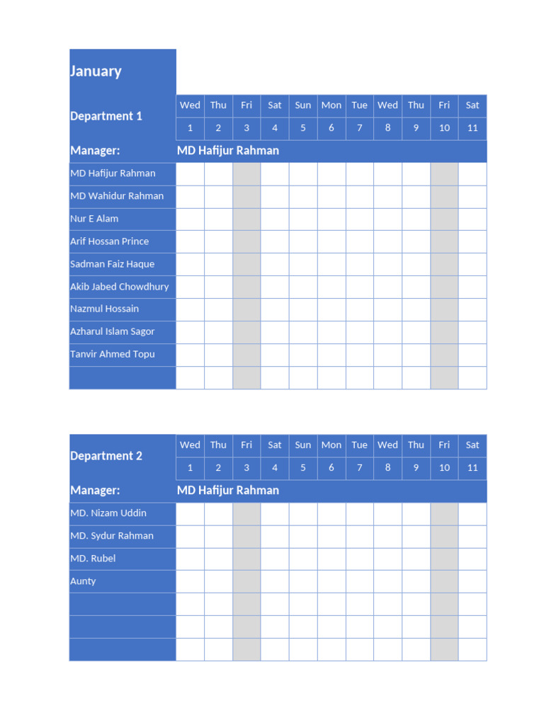 Live Free Vacation Tracker Excel Template 2025 Blank | PDF