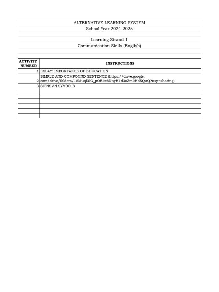 Als Work Samples 2024-2025 (For Als Students Only) | PDF