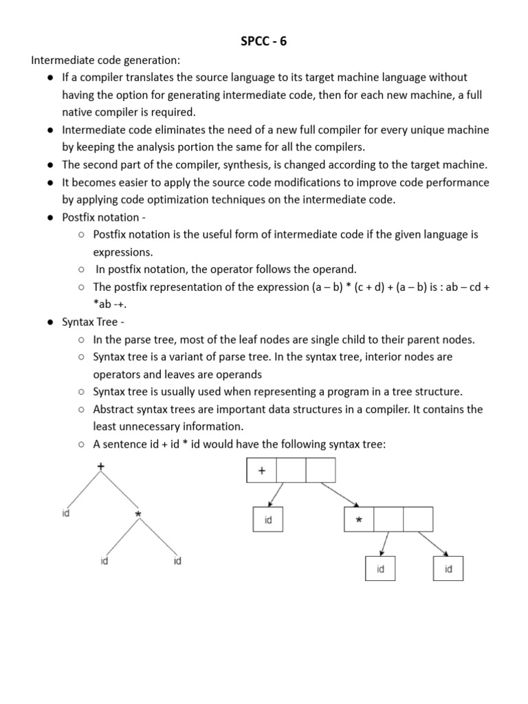 SPCC - 6 | PDF | Program Optimization | Compiler