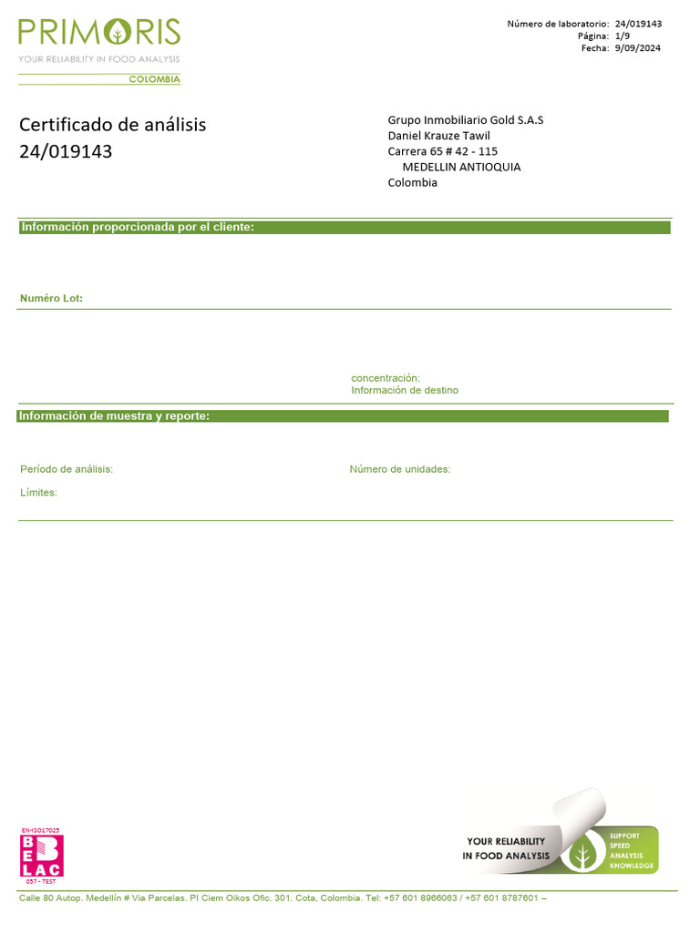 Certificados - Lab - RSLX919053S FD24019143 | PDF