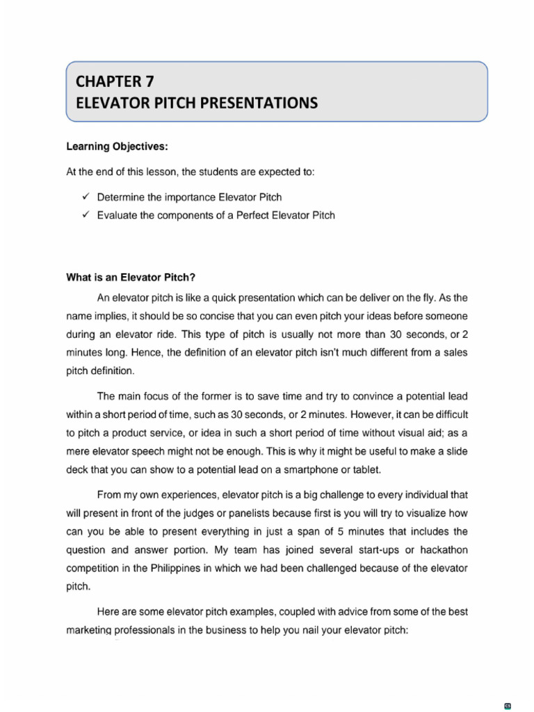 Technopreneurship Chapter7 | PDF Technopreneurship Chapter7 | PDF