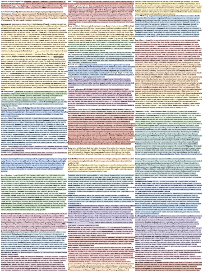 Ecology States Notes | PDF