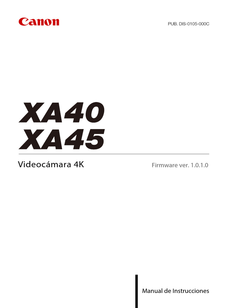 Manual Usuario Camera Video XA40 | PDF | Micrófono | Informática