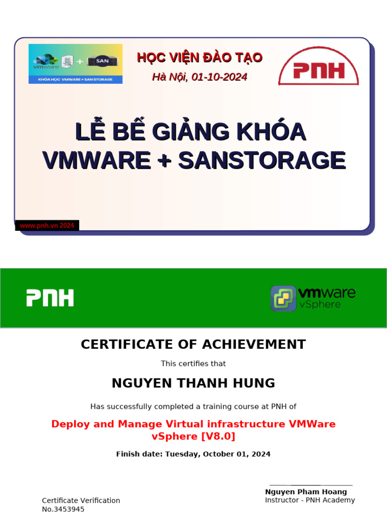 Chứng chỉ VMWARE | PDF