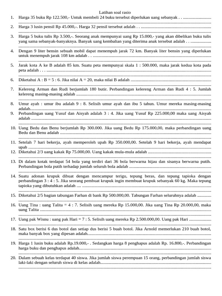 Latihan Soal MTK | PDF