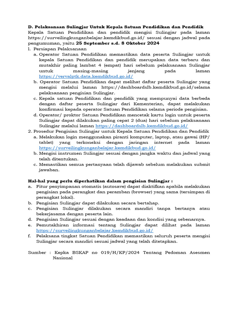 Juknis Sulingjar | PDF