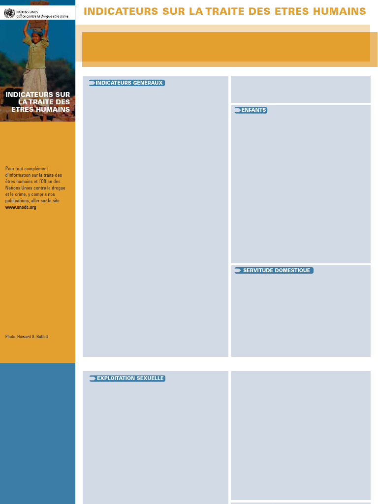 UNODC Human Trafficking Indicators - French | PDF