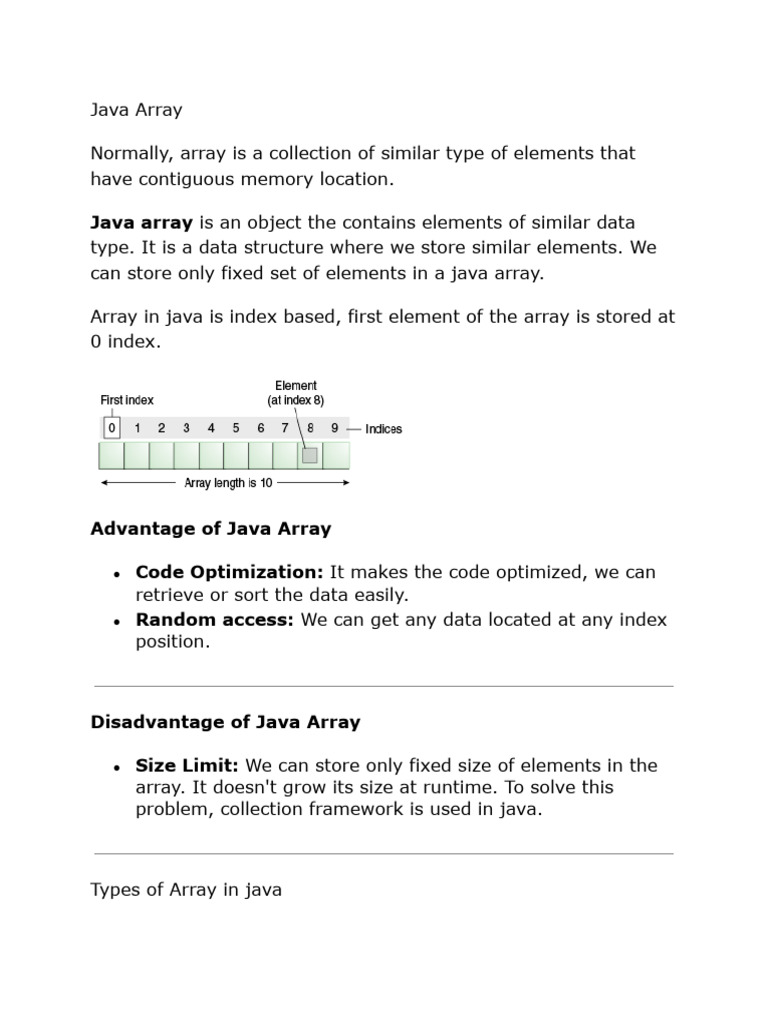 Java Array | PDF