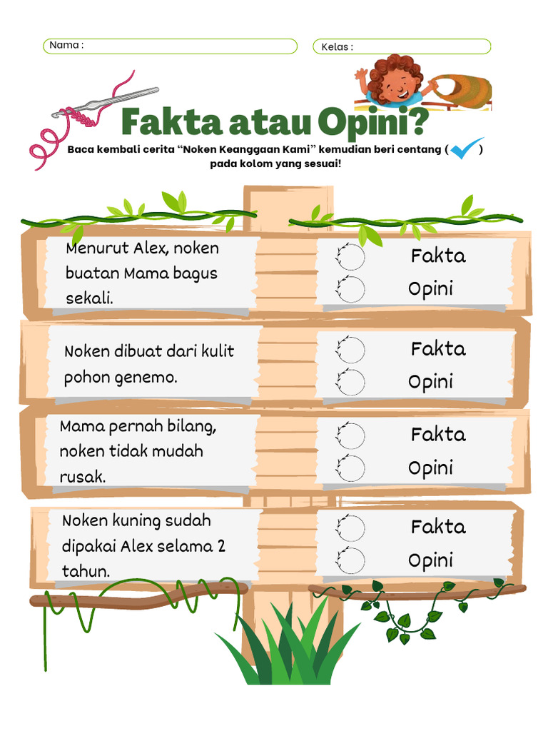 LKPD Fakta Dan Opini | PDF