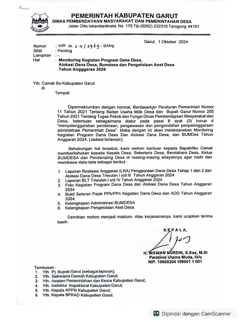 Monitoring DD, ADD, ASET DESA & BUMDESA | PDF