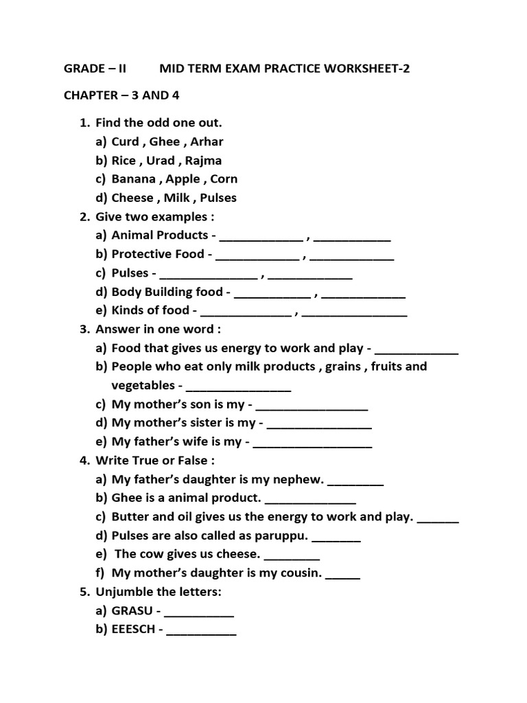 Std-2 Evs Practice Worksheet - 2 2024-25 | PDF