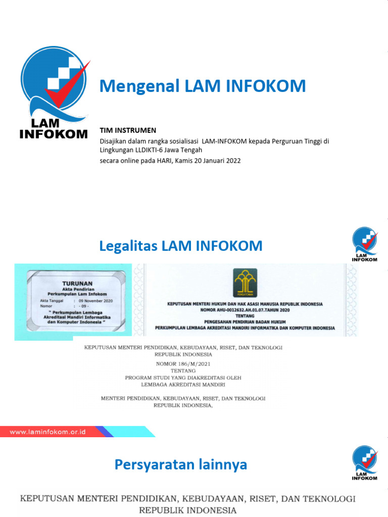 Memahami LAM INFOKOM dan Standarnya | PDF