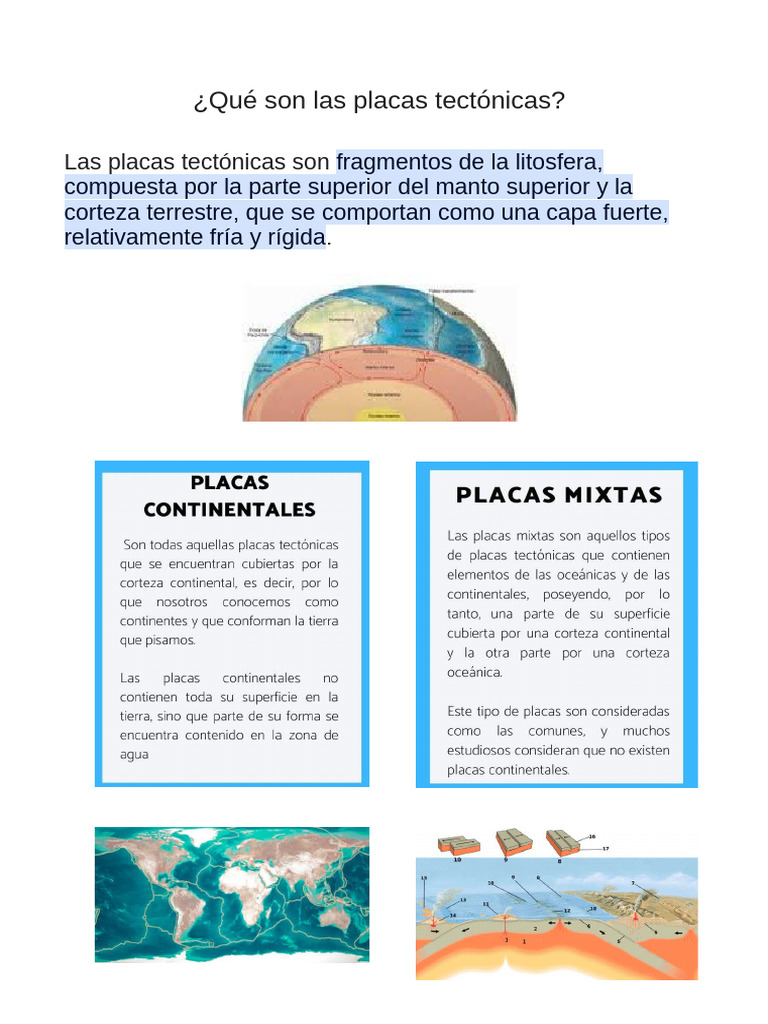 Las Placas Tectonicas | PDF