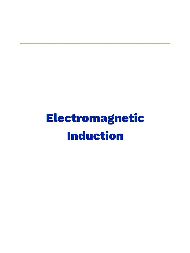 Electromagnetic Induction | PDF