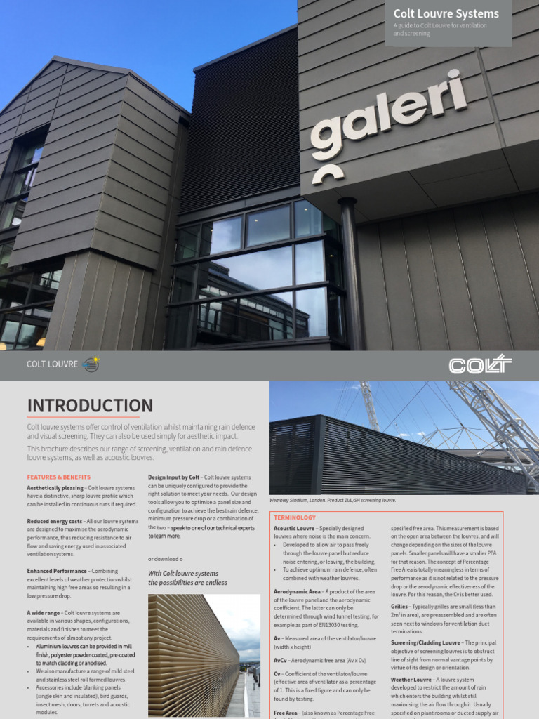 Colt Screening and Ventilation Louvre Data Sheet en GB | PDF