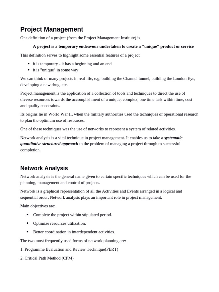 Unit-4-Project-Management | PDF