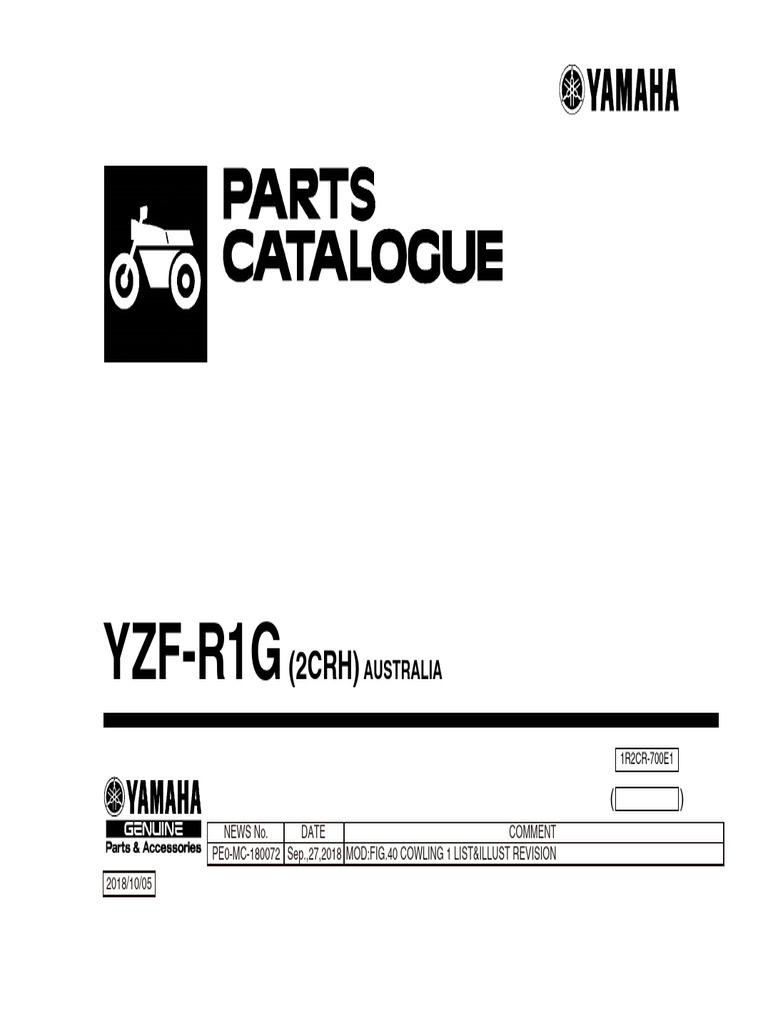 2018 R1 Parts Manual | PDF