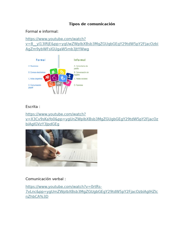 tipos de comunicacion | PDF