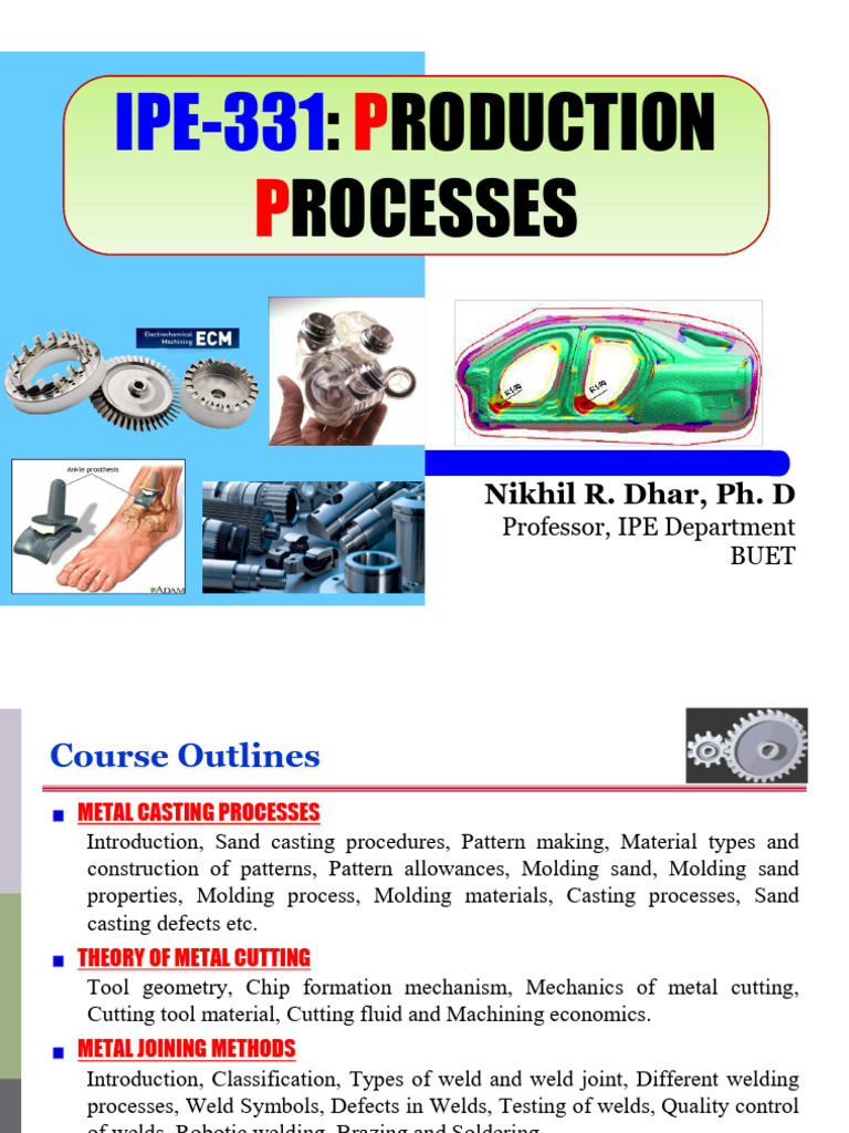 Lecture 01-IPE Production Processes | PDF