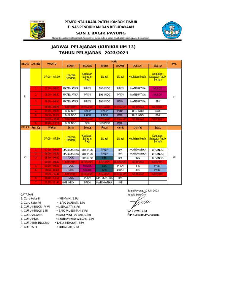 Jadwal KLS 5 | PDF