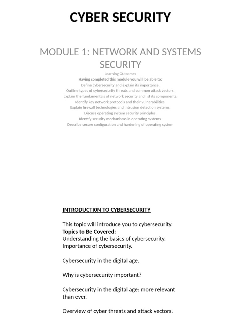 Cyber Security | PDF